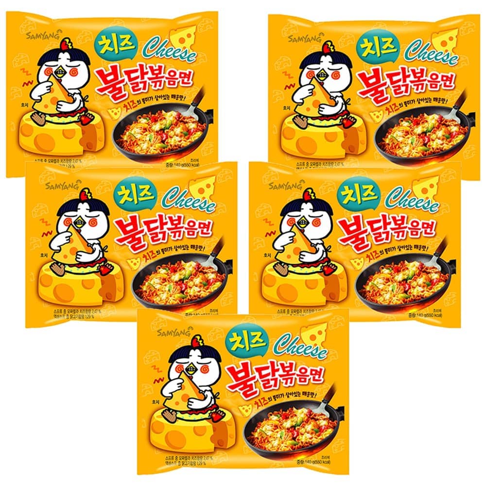 Samyang Hot Chicken Cheese Noodles 700g (140g x 5)